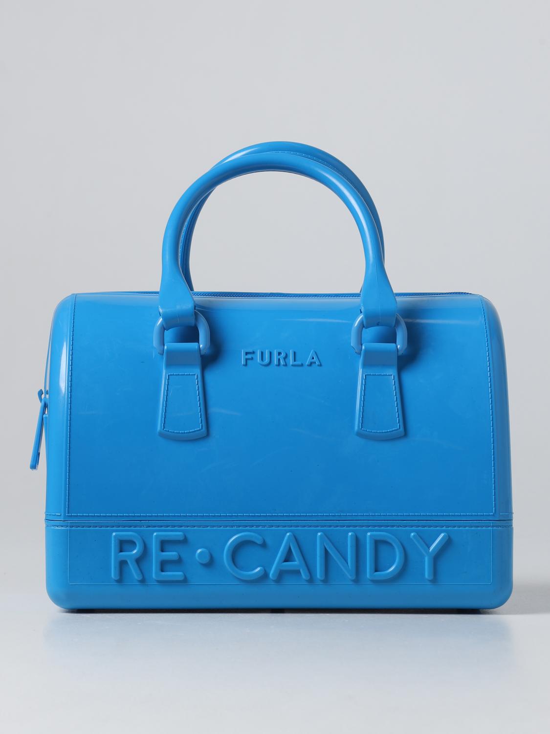 FURLA: Candy case in TPU - Gnawed Blue | Furla borsa a mano ...