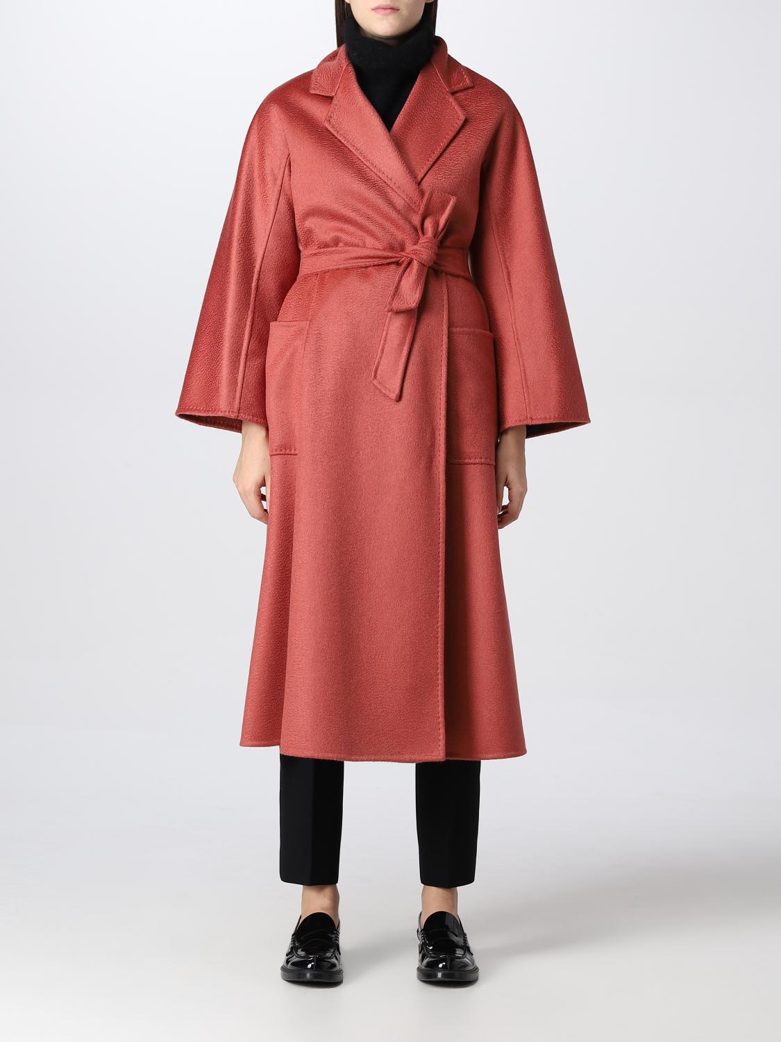 MAX MARA: Coat women - Pink | Max Mara coat 10160529600 online at ...