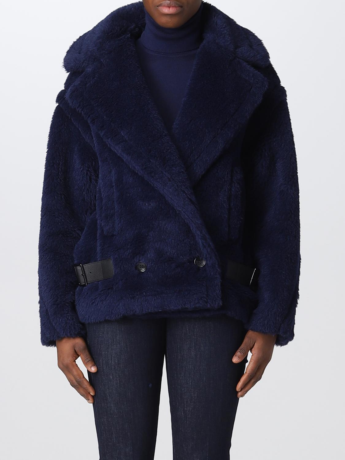 MAX MARA: Coat women - Blue | Max Mara jacket 10860223600 online at ...