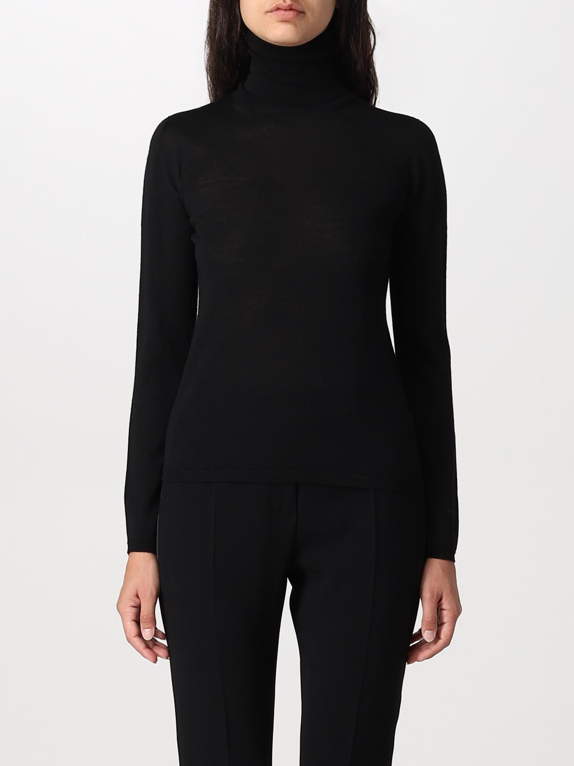 MAX MARA: Dolcevita Saluto in lana vergine - Nero | Maglia Max Mara ...