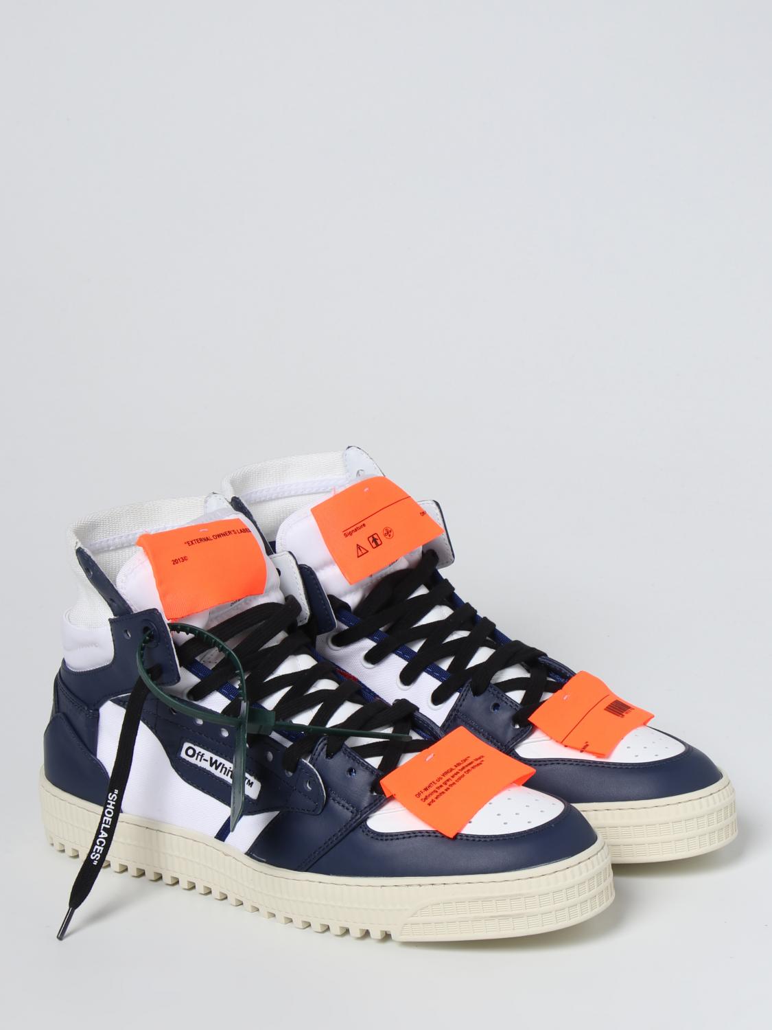 OFF-WHITE: Shoes men - Navy | Off-White sneakers OMIA065F22LEA001 ...