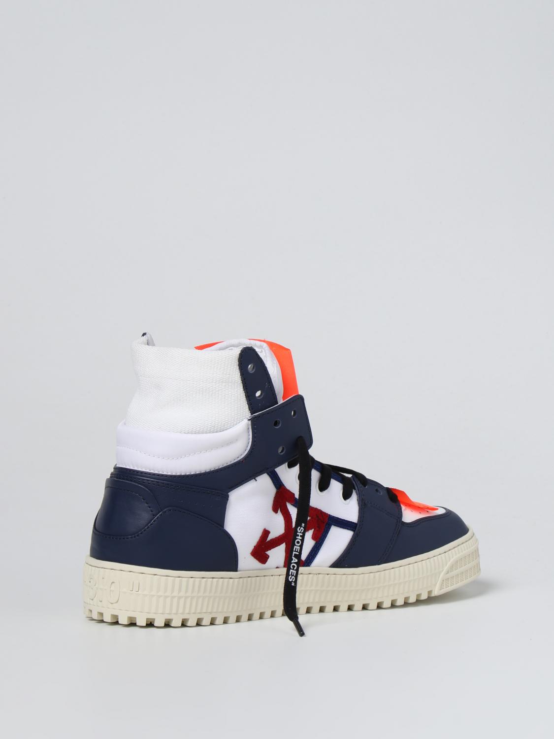 OFF-WHITE: Shoes men - Navy | Off-White sneakers OMIA065F22LEA001 ...