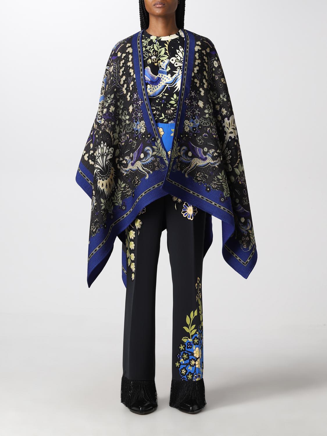 ETRO: women's cape - Black | Etro cape 171179519 online at GIGLIO.COM