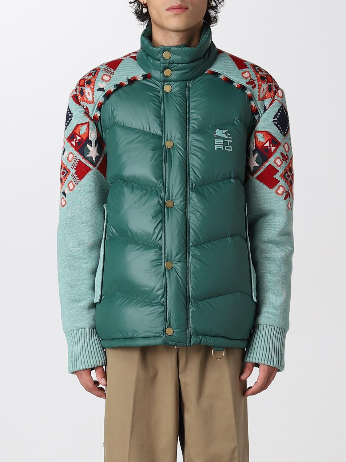 Etro men's down jacket - Green | 1S550312 | GIGLIO.COM