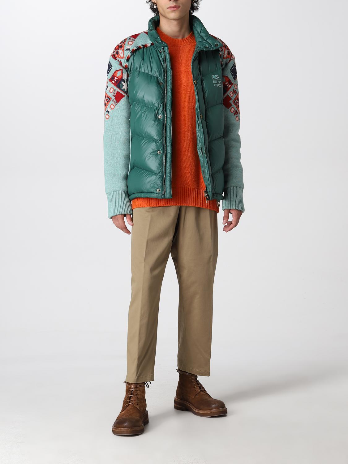 Etro men's down jacket - Green | 1S550312 | GIGLIO.COM