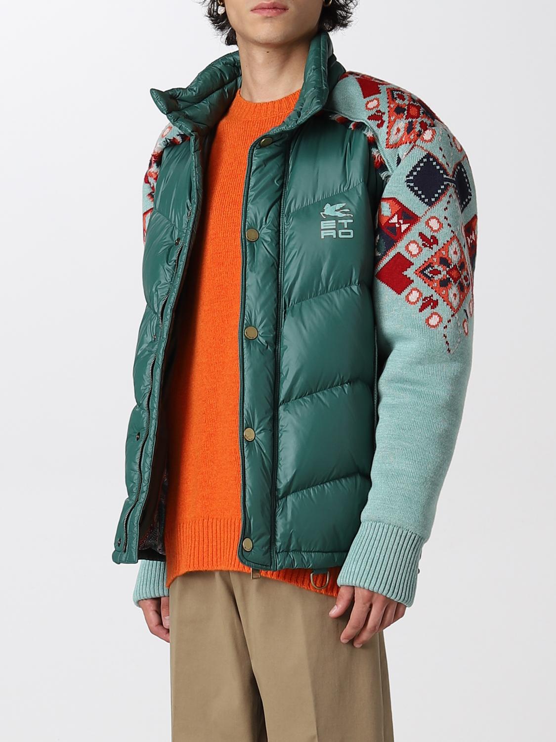Etro men's down jacket - Green | 1S550312 | GIGLIO.COM