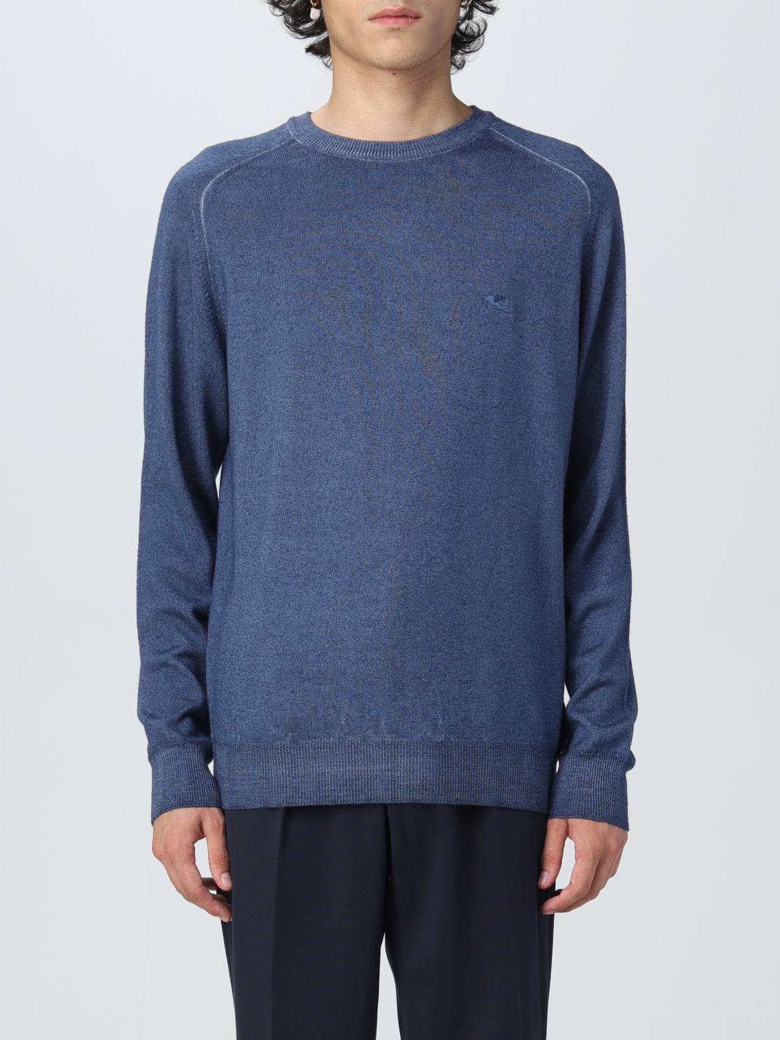 ETRO: virgin wool sweater - Blue | Etro sweater 1M5009860 online at ...