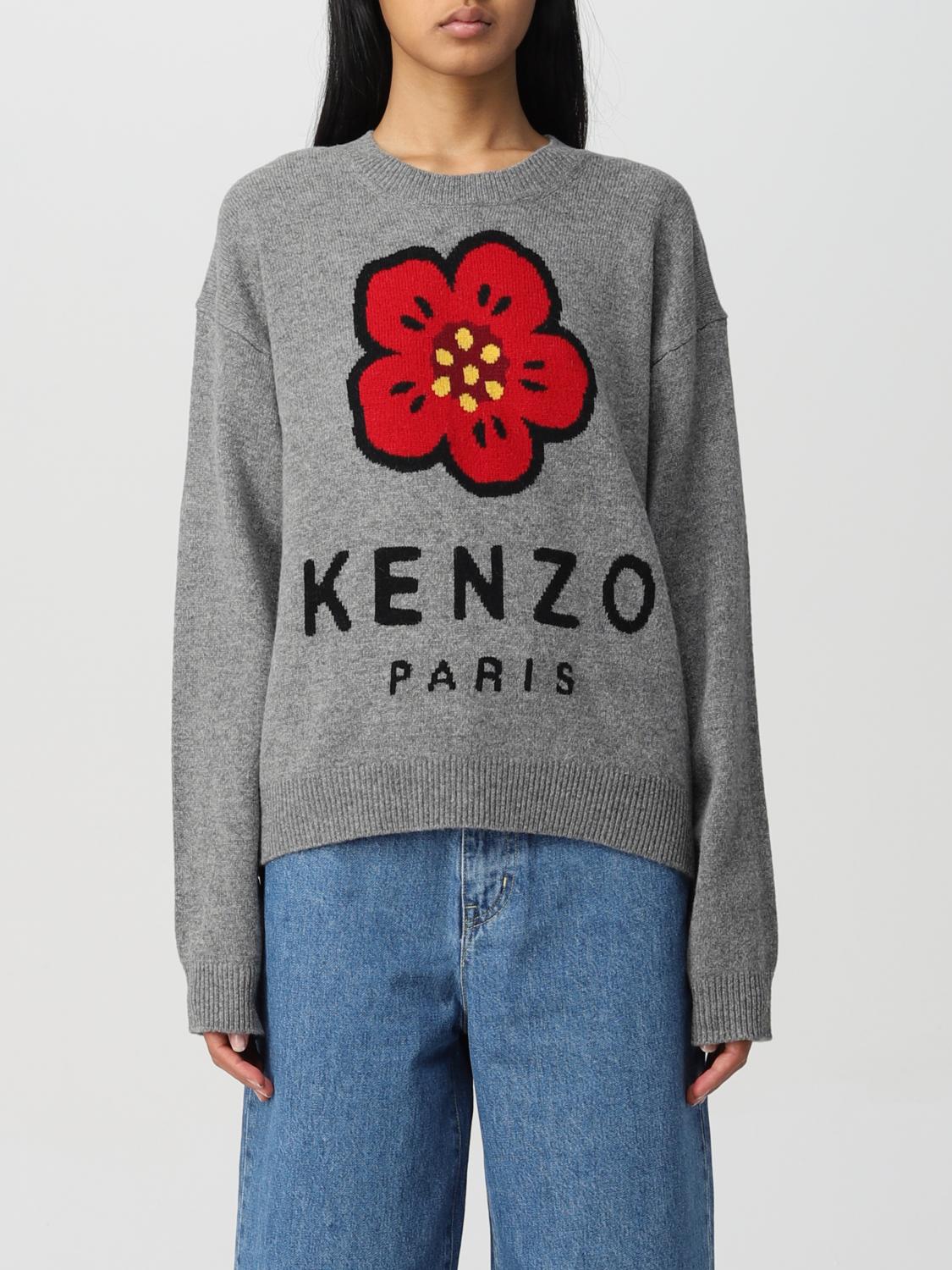 KENZO: Sweater women - Grey | Kenzo sweater FC62PU3443LD online at ...
