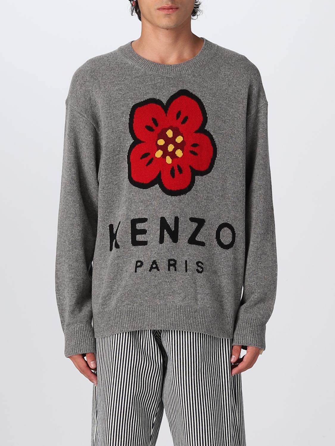 KENZO: Sweater men - Grey | Kenzo sweater FC65PU3453LD online at GIGLIO.COM