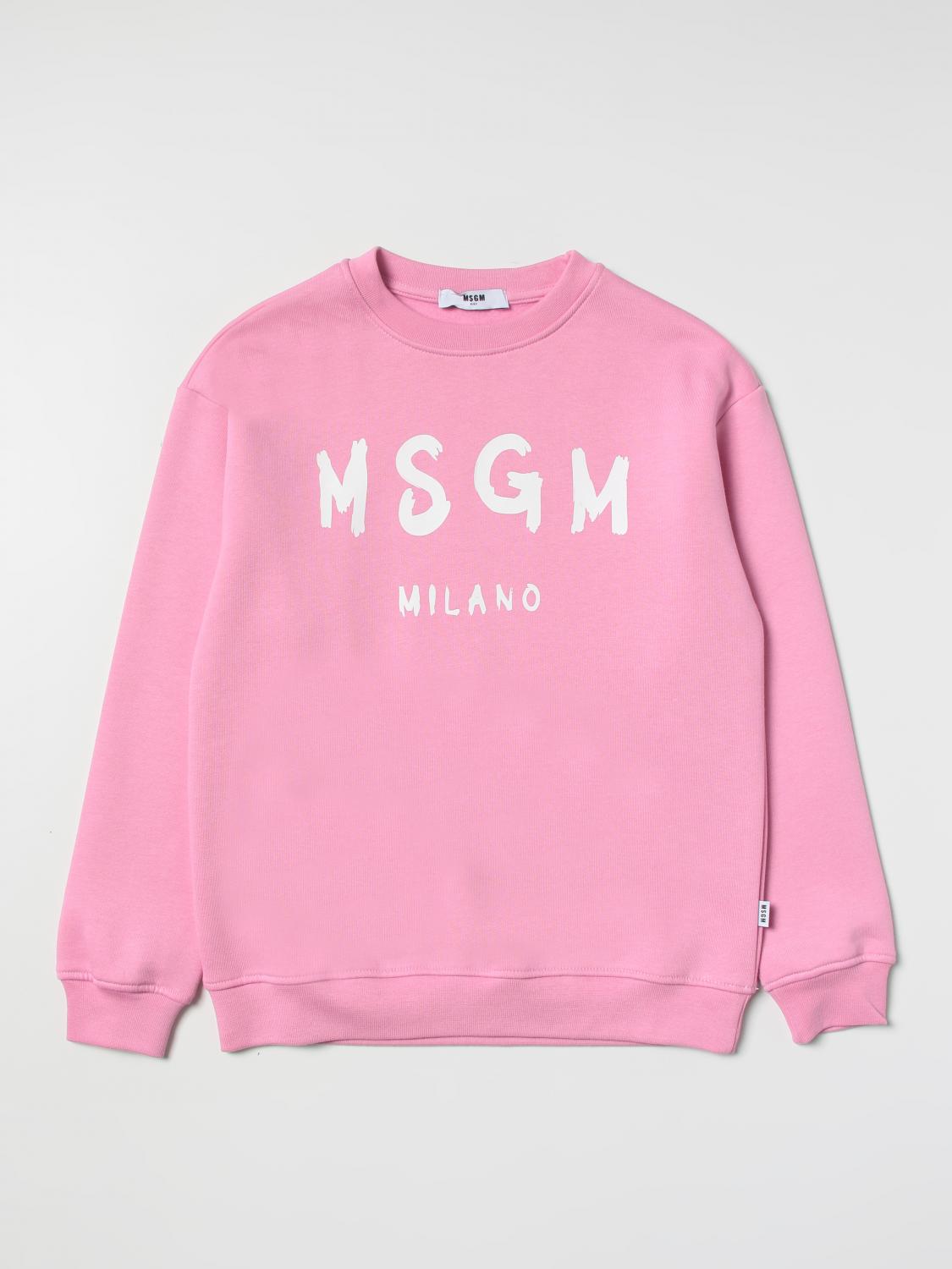 MSGM KIDS: Felpa con logo - Rosa | Maglia MSGM Kids MS029076 online su GIGLIO.COM