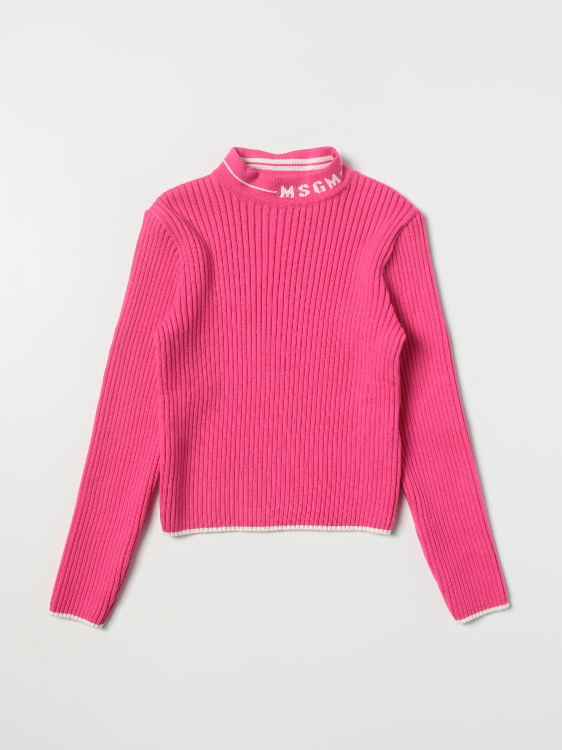MSGM KIDS: Maglia a costine - Fuxia | Maglia MSGM Kids MS029179 online ...