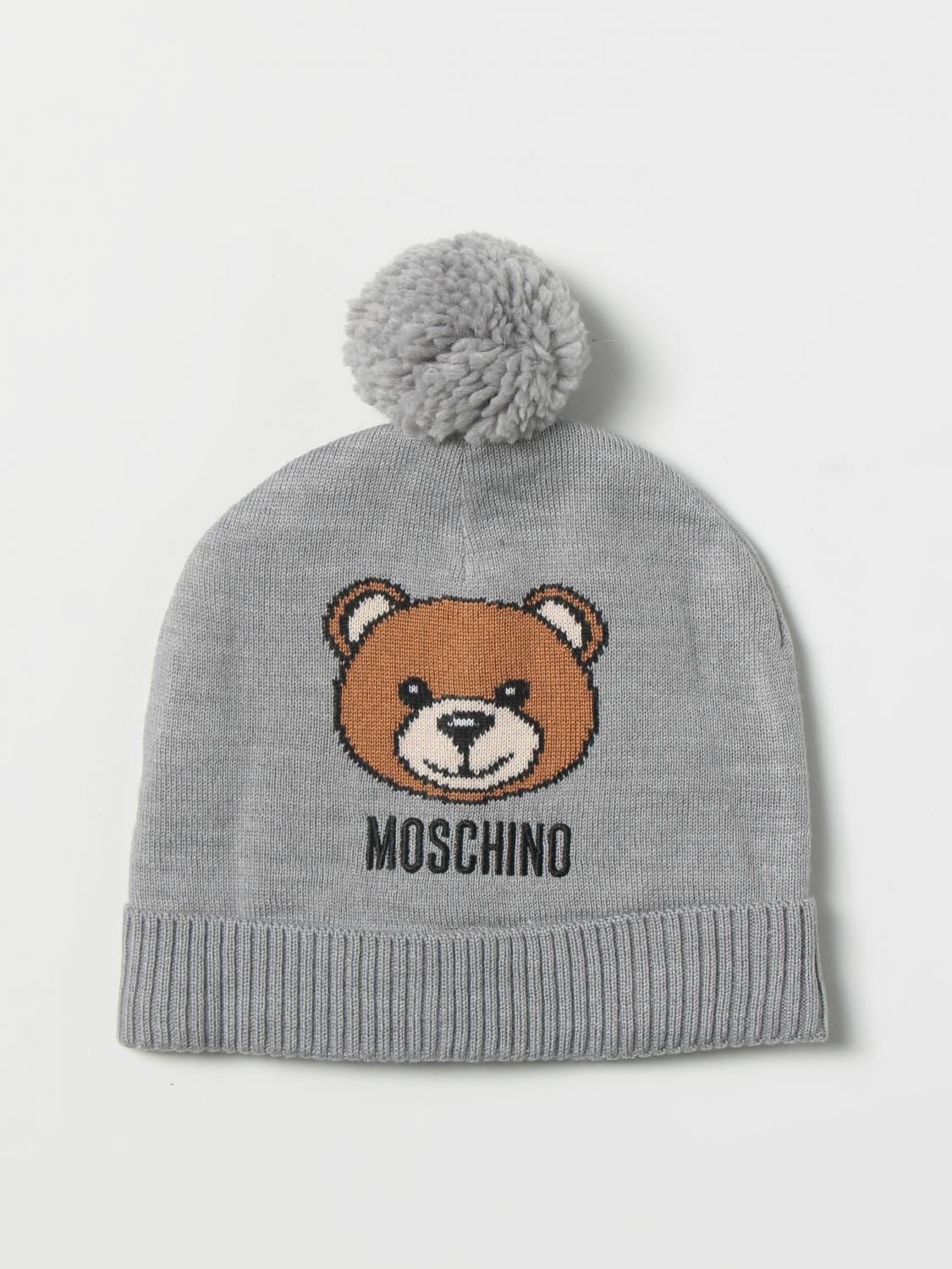 MOSCHINO: Kid Kinder Hut - Grau | Moschino Hüte Für Mädchen HUX01TLHE18 ...