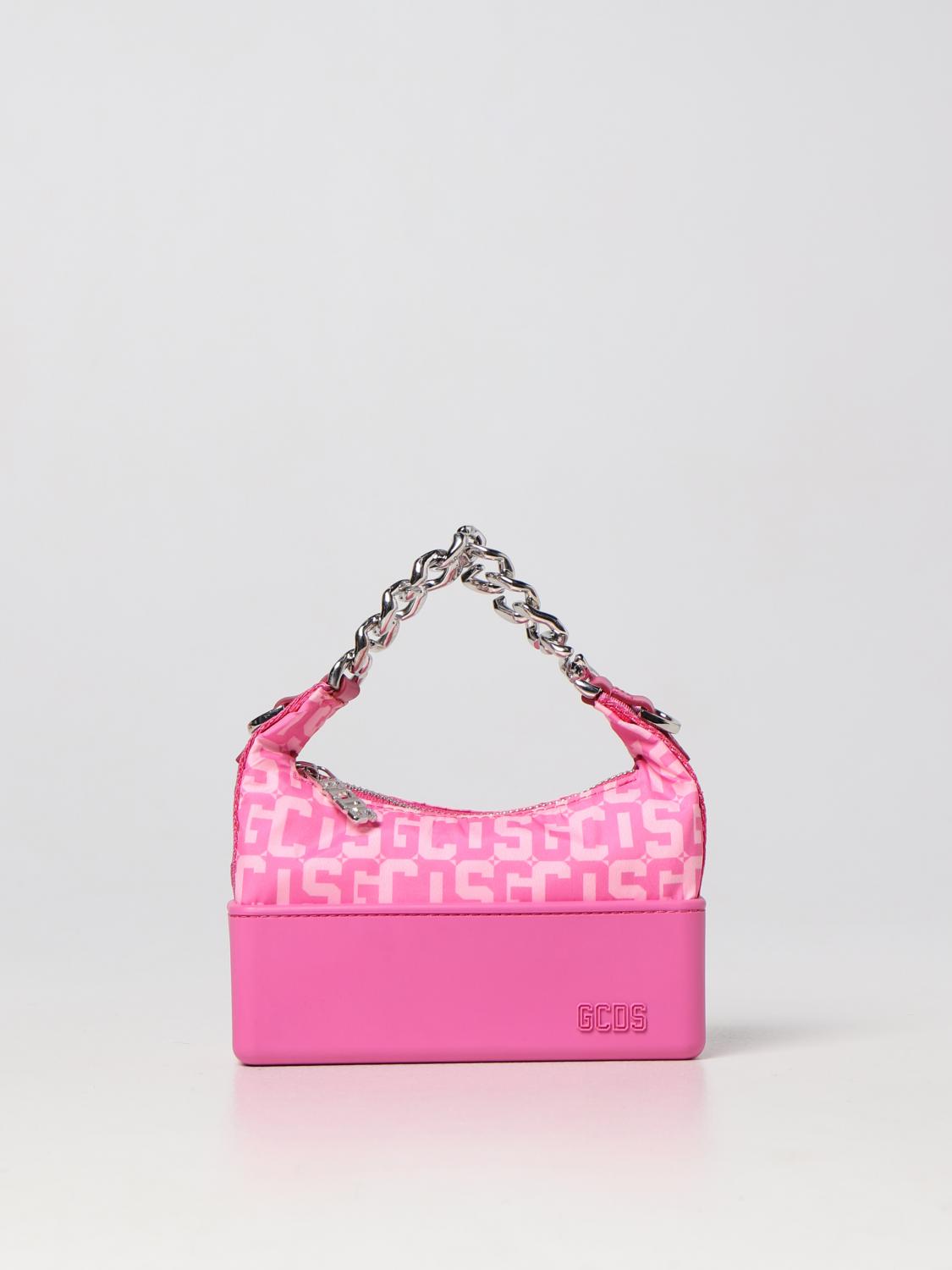 GCDS: Shoulder bag women - Pink | GCDS mini bag AI22W500314 online at ...