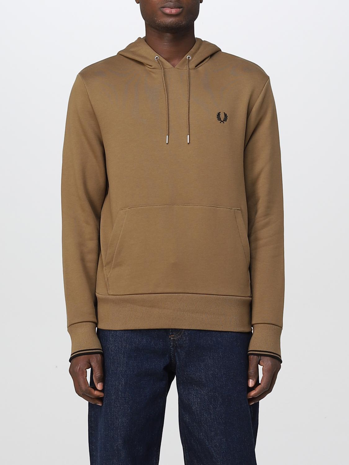 FRED PERRY: Sweatshirt men - Beige | Fred Perry sweatshirt M2643 online ...