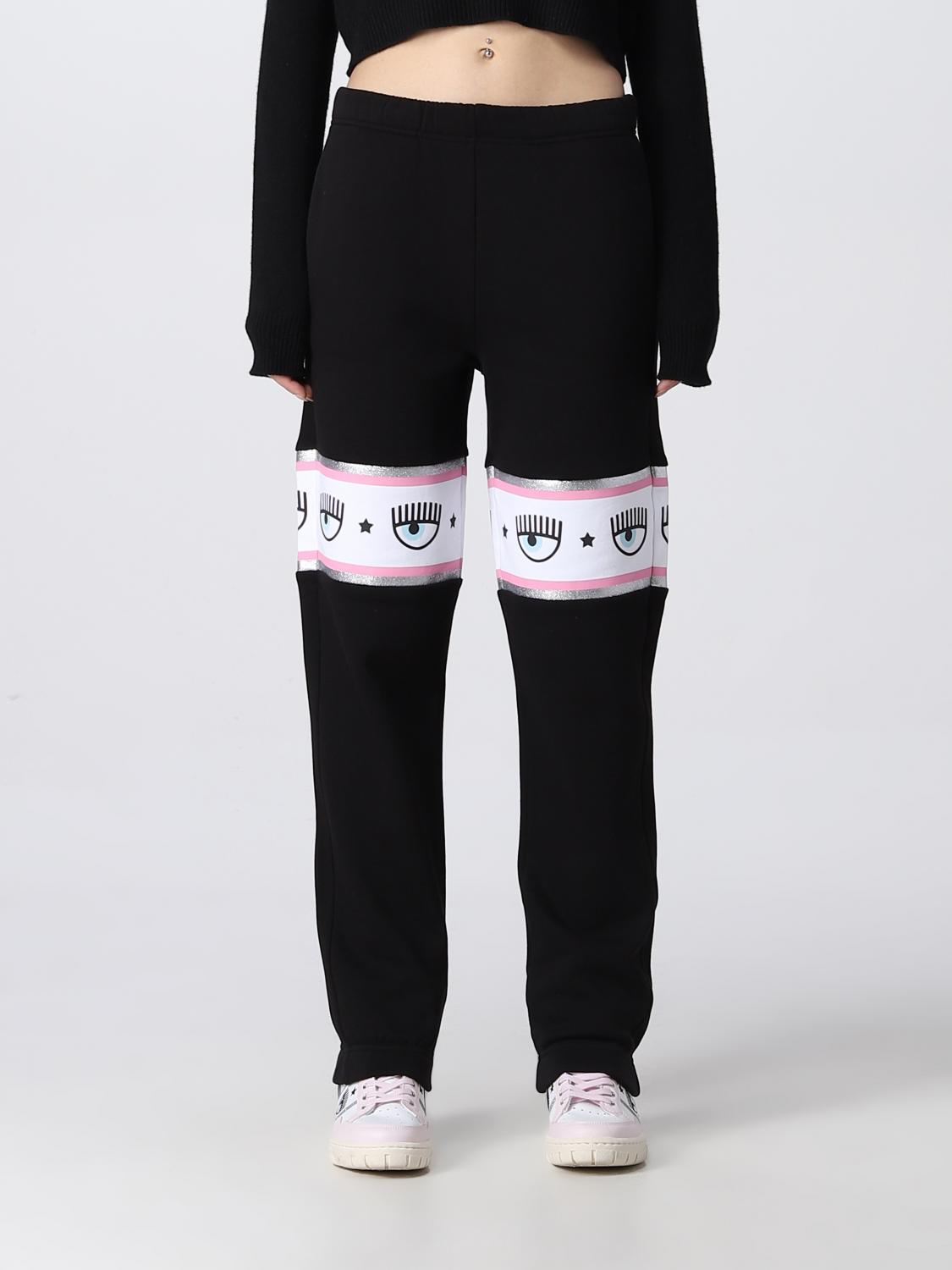 CHIARA FERRAGNI: Pants women - Black | Chiara Ferragni pants ...