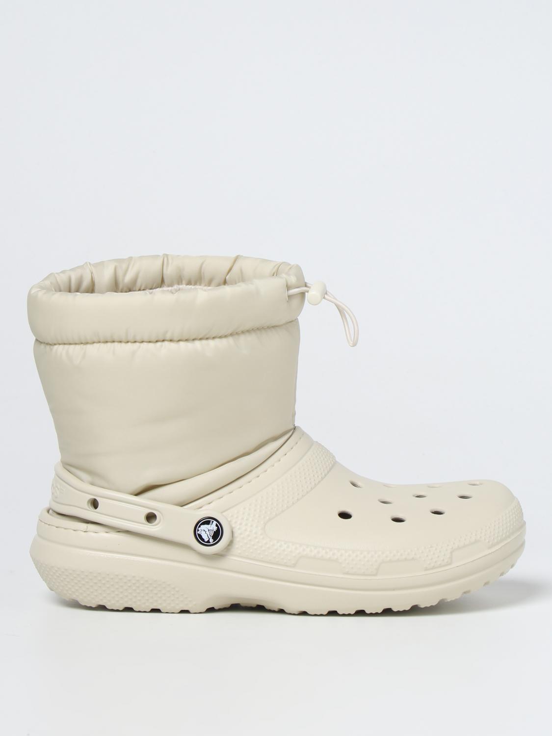 CROCS: Shoes women - Yellow Cream | Crocs flat ankle boot 206630 online ...