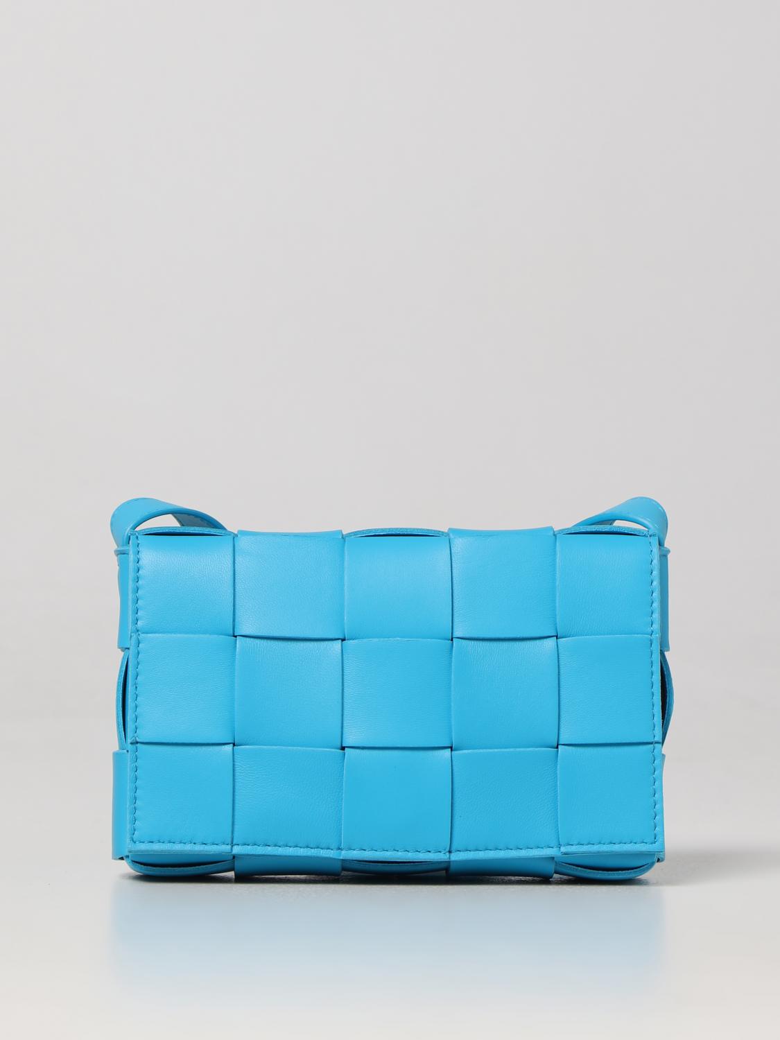 BOTTEGA VENETA: Mini bag woman - Gnawed Blue | Bottega Veneta mini bag ...