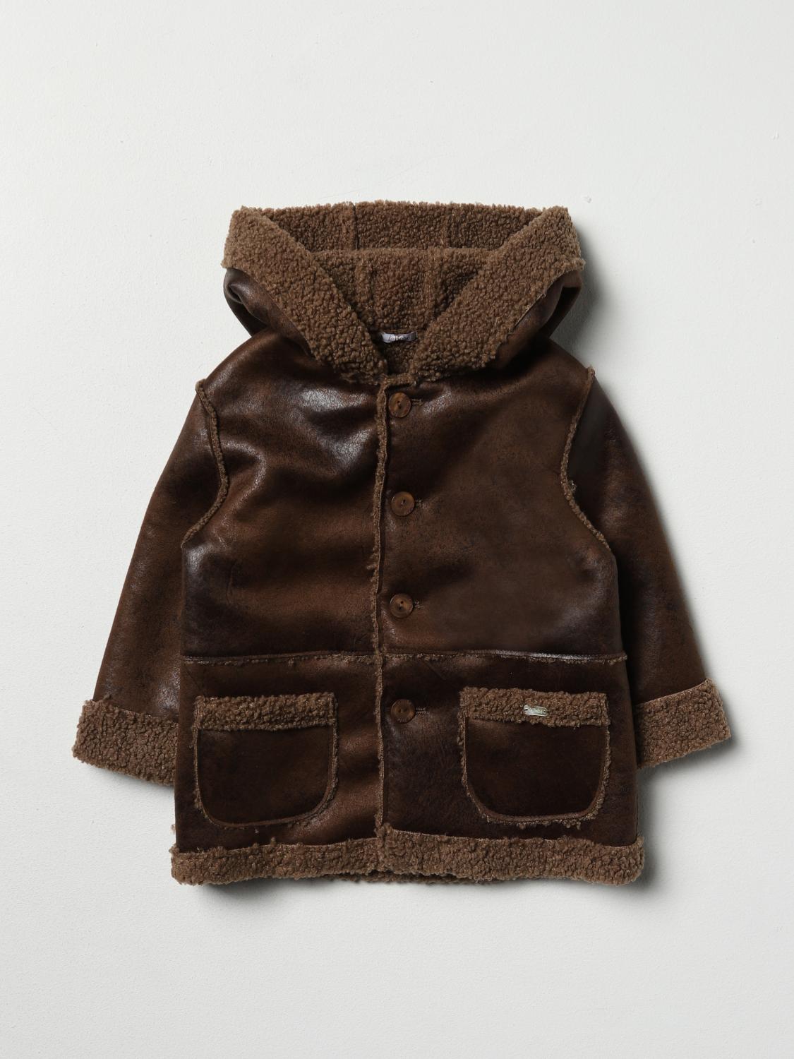 LE BEBE': Coats kids - Brown | Le Bebe' coat LBB3823 online at GIGLIO.COM
