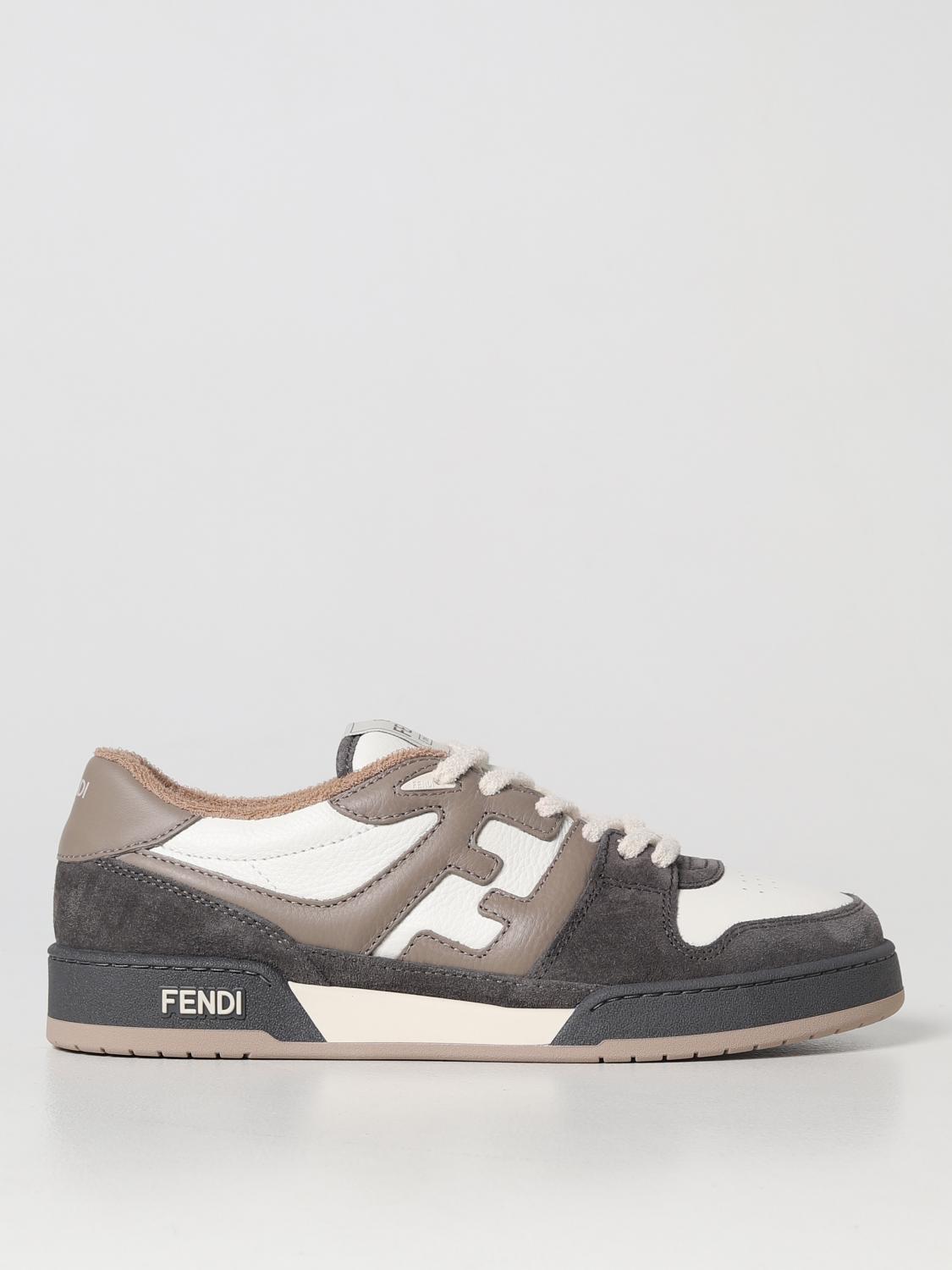 FENDI: Chaussures homme - Gris | Baskets Fendi 7E1493 AI1N en ligne sur ...