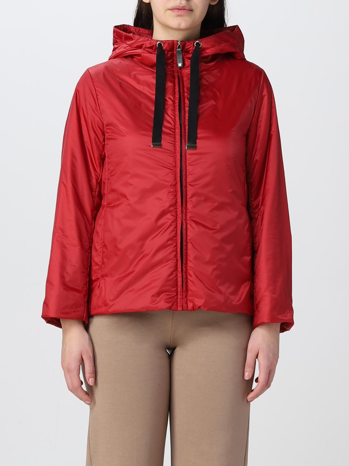 MAX MARA THE CUBE: Giacca con cappuccio - Rosso | Giacca Max Mara The ...
