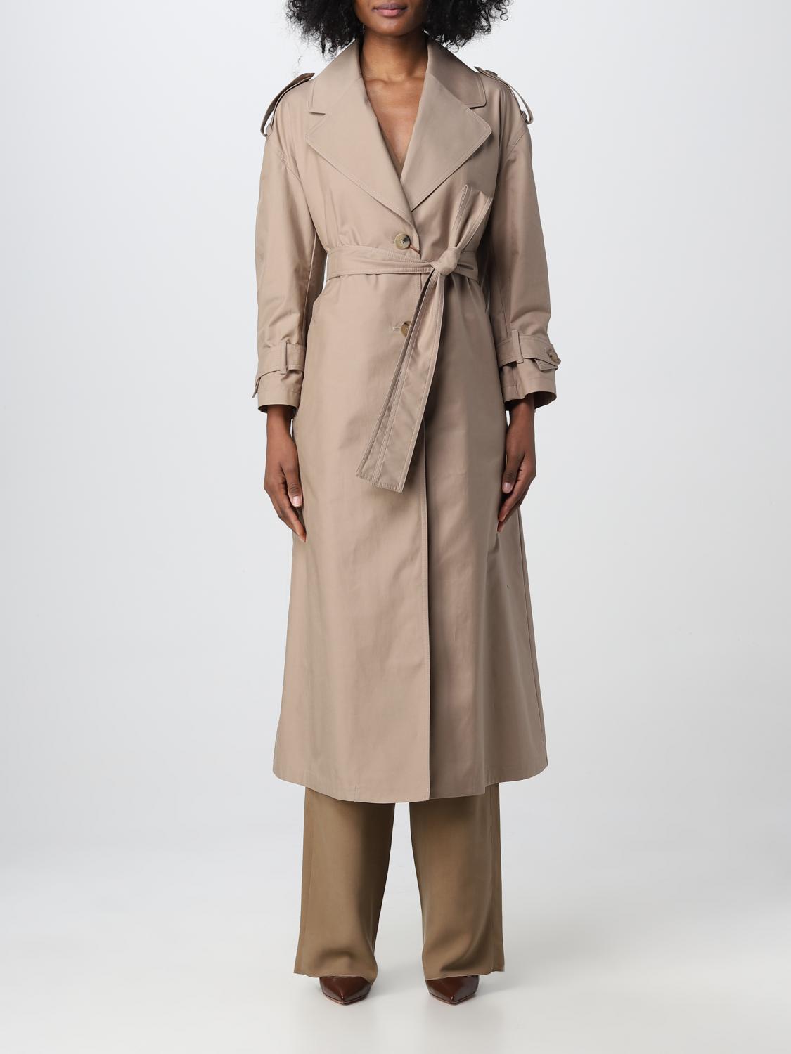 MAX MARA THE CUBE: Coat woman - Camel | Max Mara The Cube trench coat ...