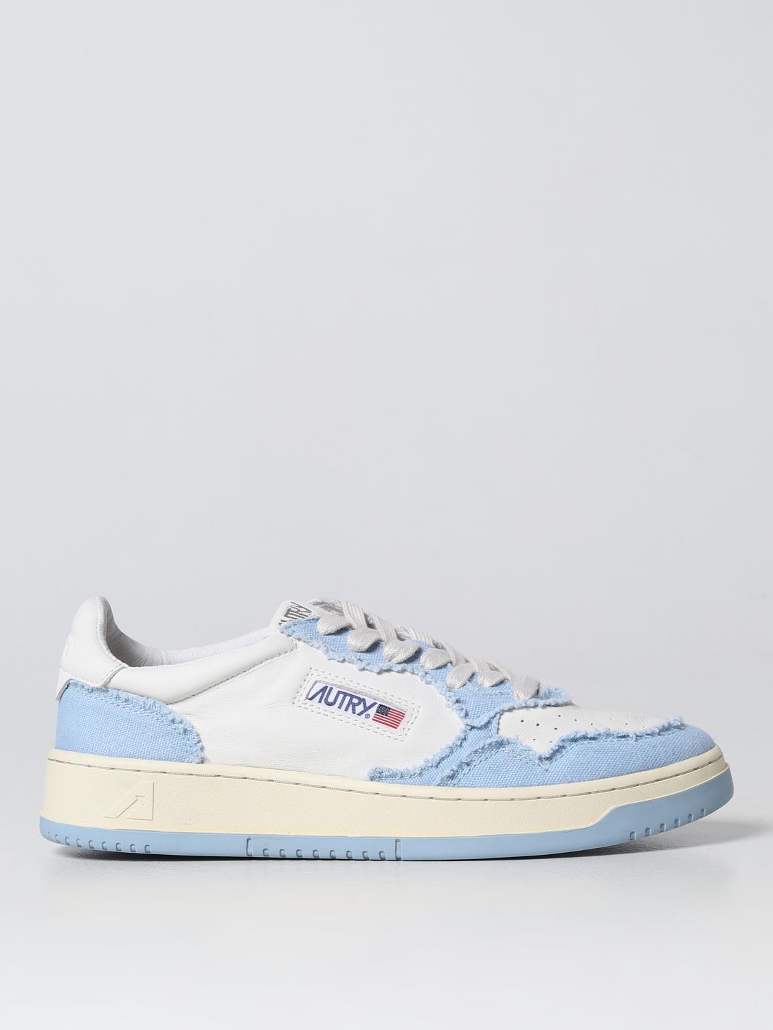 AUTRY: Sneakers Medalist 01 in pelle e canvas - Panna | Sneakers Autry ...