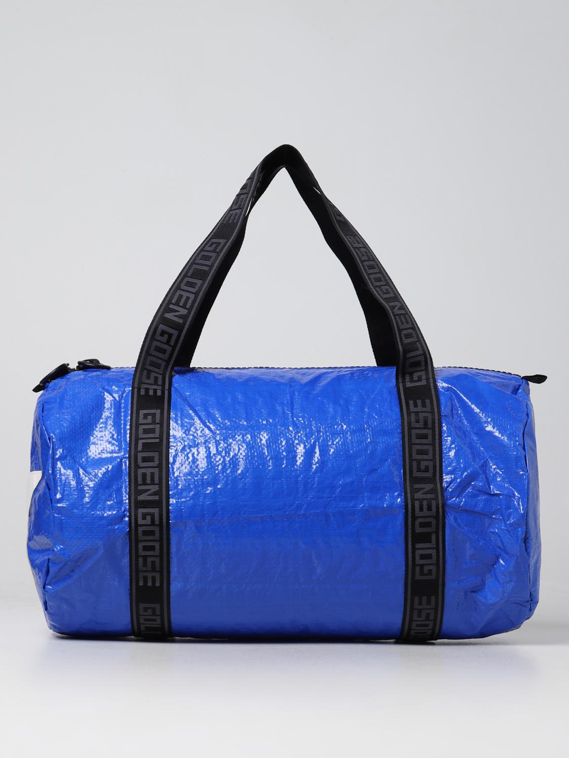 GOLDEN GOOSE: bag in tarred canvas - Royal Blue | Golden Goose travel ...