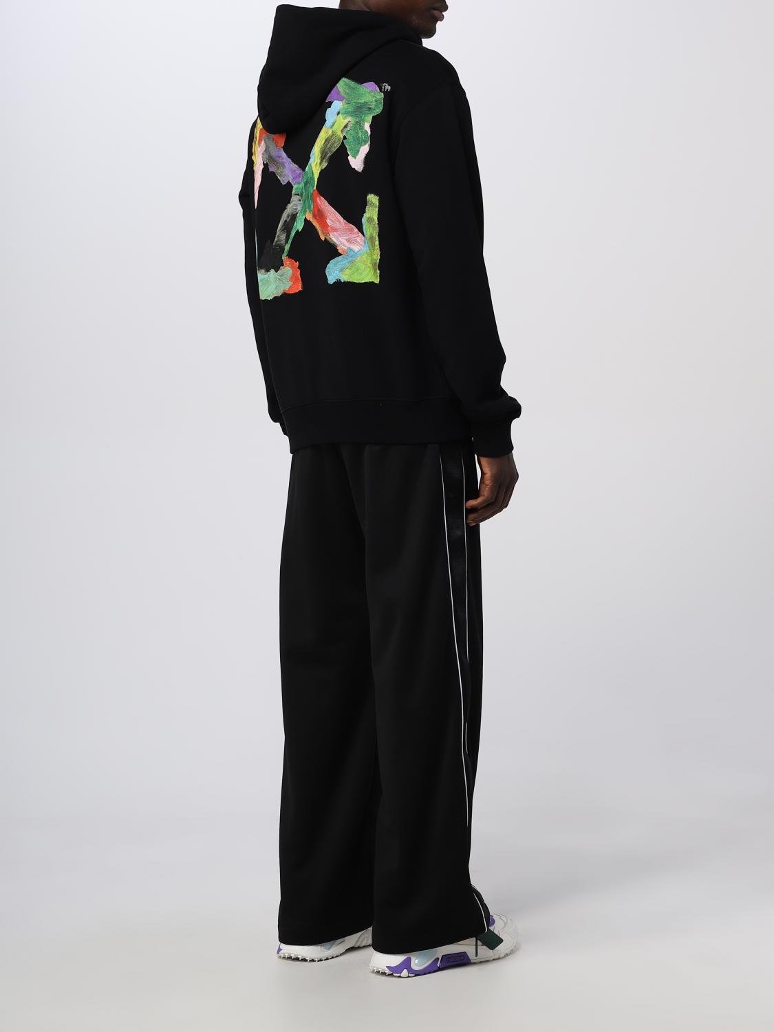 Off-White Felpa con frecce multicolor - Nero | OMBB097S23FLE004 ...
