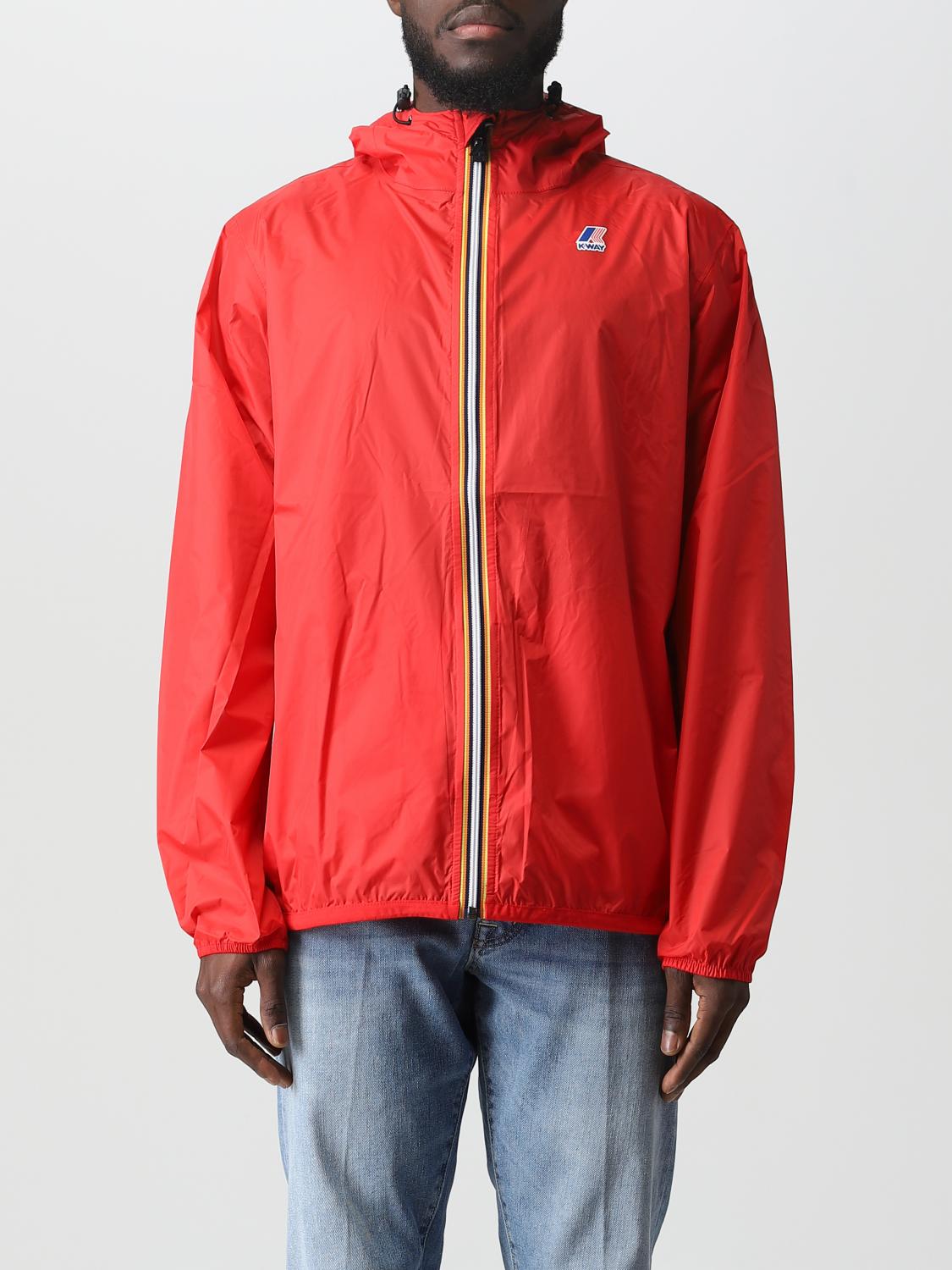 K-Way Outlet: Jacket men - Red | K-Way jacket K004BD0 online at GIGLIO.COM