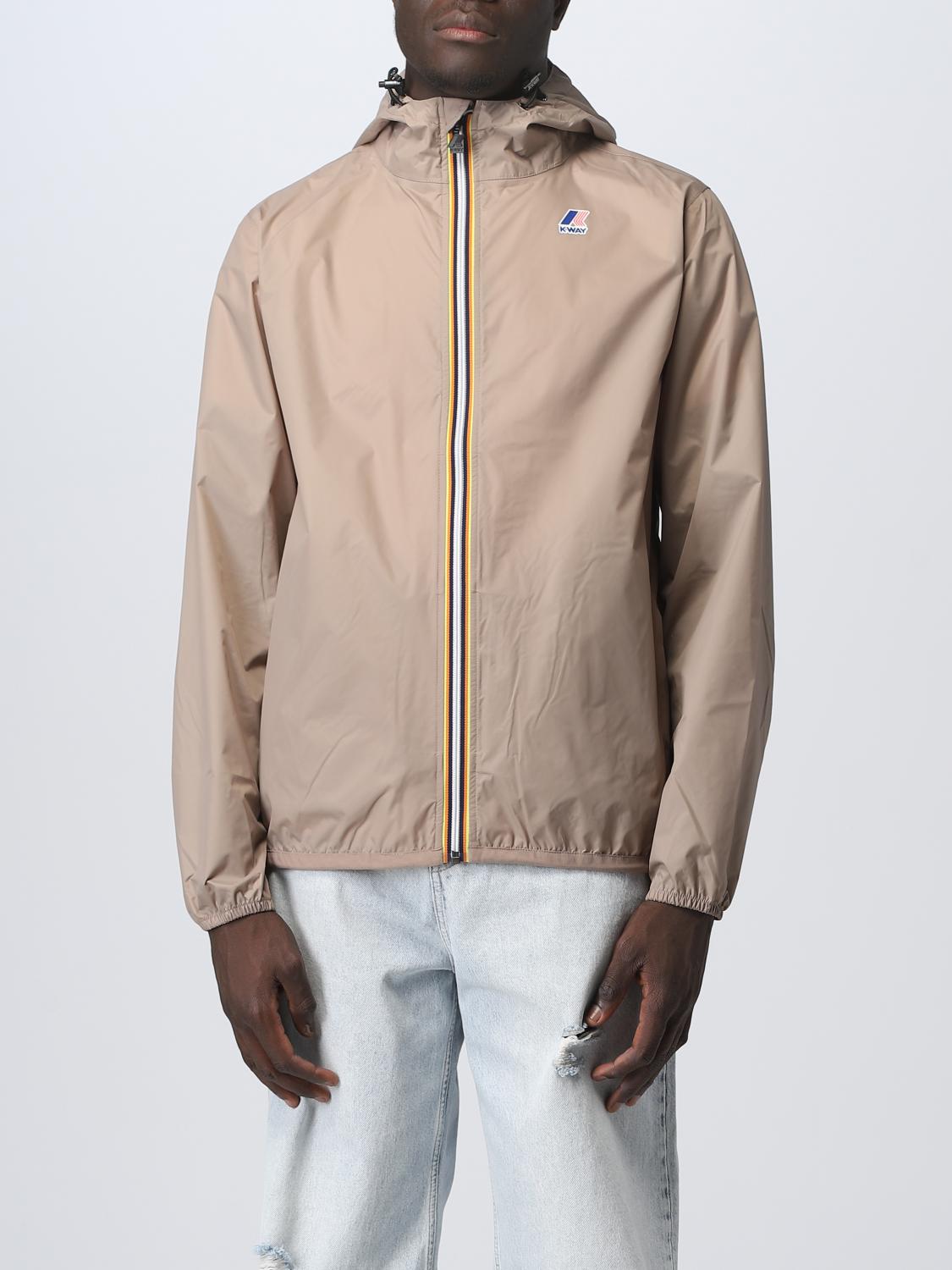 K-Way Outlet: Jacket men - Beige | K-Way jacket K004BD0 online at ...