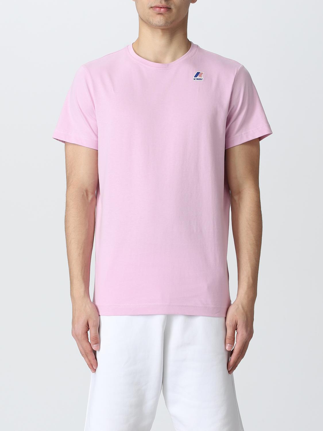 K-Way Outlet: T-shirt men - Pink | K-Way t-shirt K007JE0 online at ...