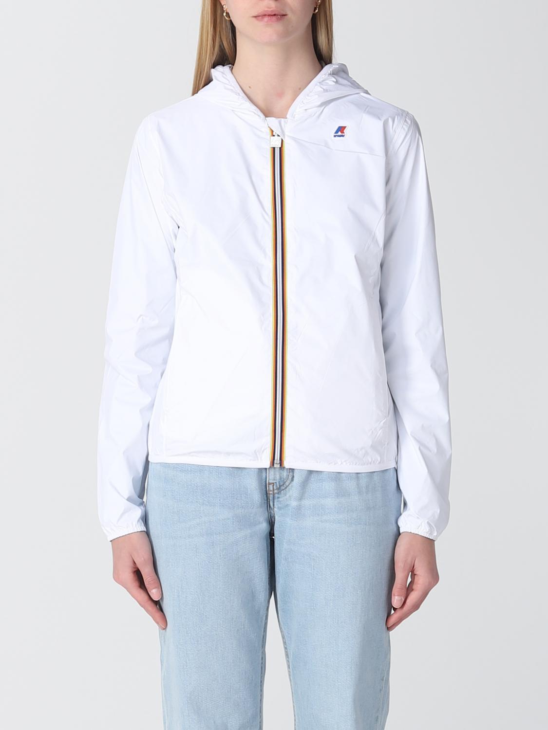 K-WAY: Jacket woman - White | K-Way jacket K111NLW online at GIGLIO.COM