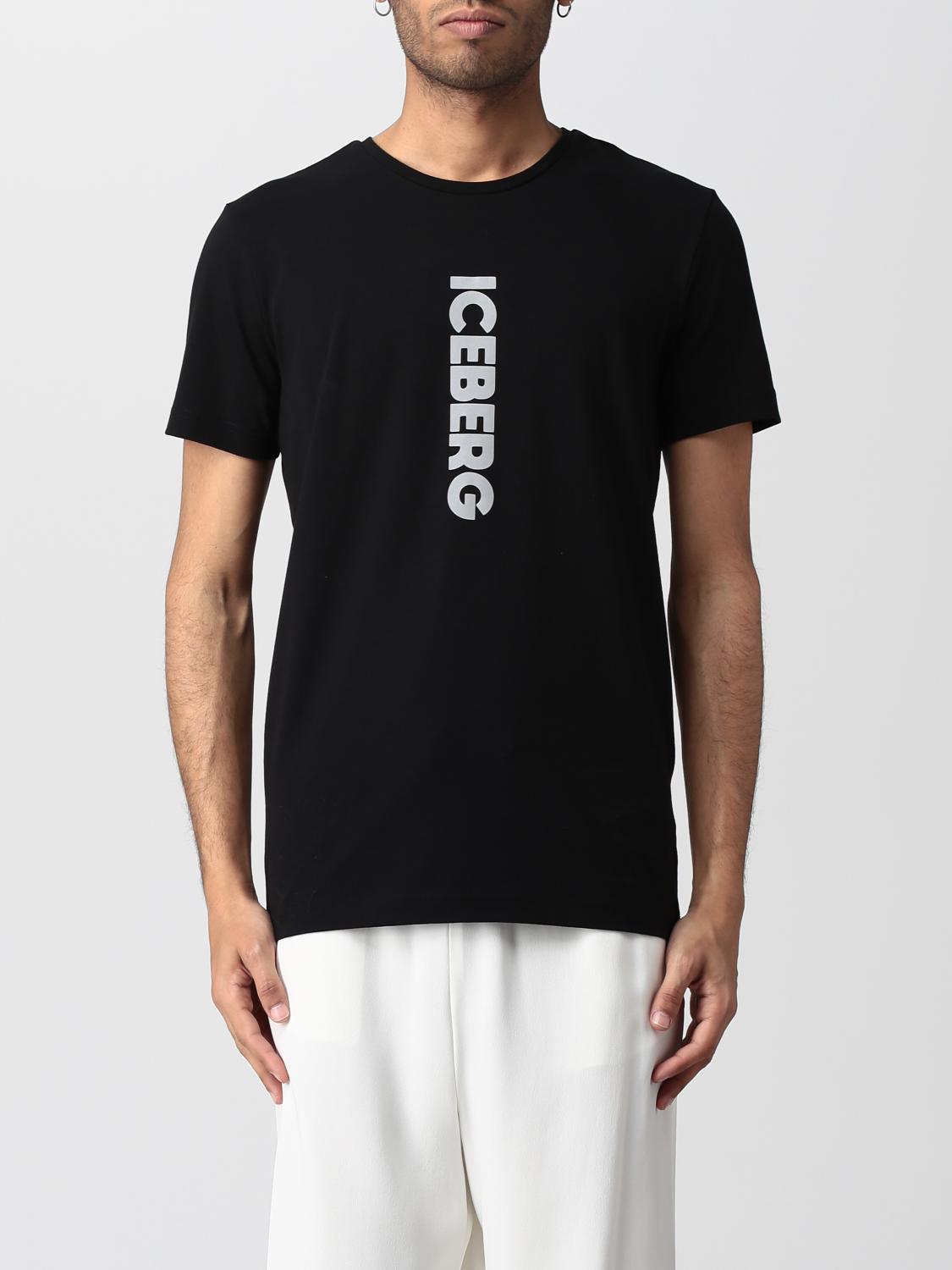ICEBERG: T-shirt men - Black | Iceberg t-shirt F013639A online at ...