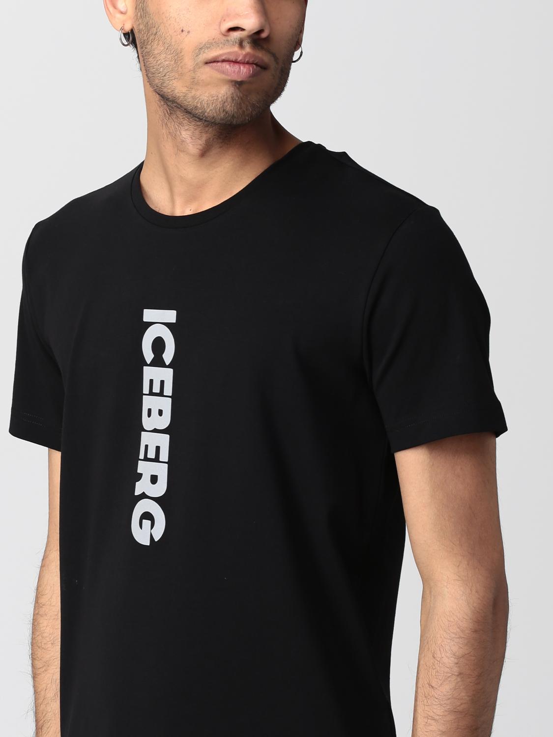 ICEBERG: T-shirt men - Black | Iceberg t-shirt F013639A online at ...