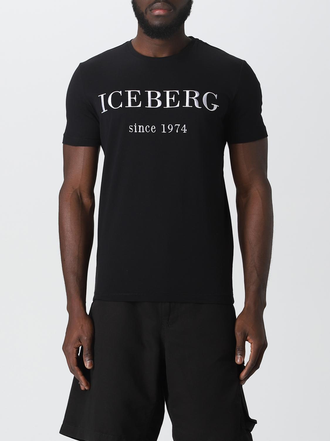 ICEBERG: T-shirt men - Black | Iceberg t-shirt F0146301 online at ...