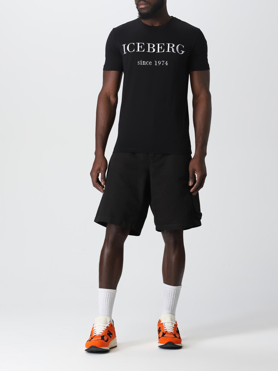 ICEBERG: T-shirt men - Black | Iceberg t-shirt F0146301 online at ...