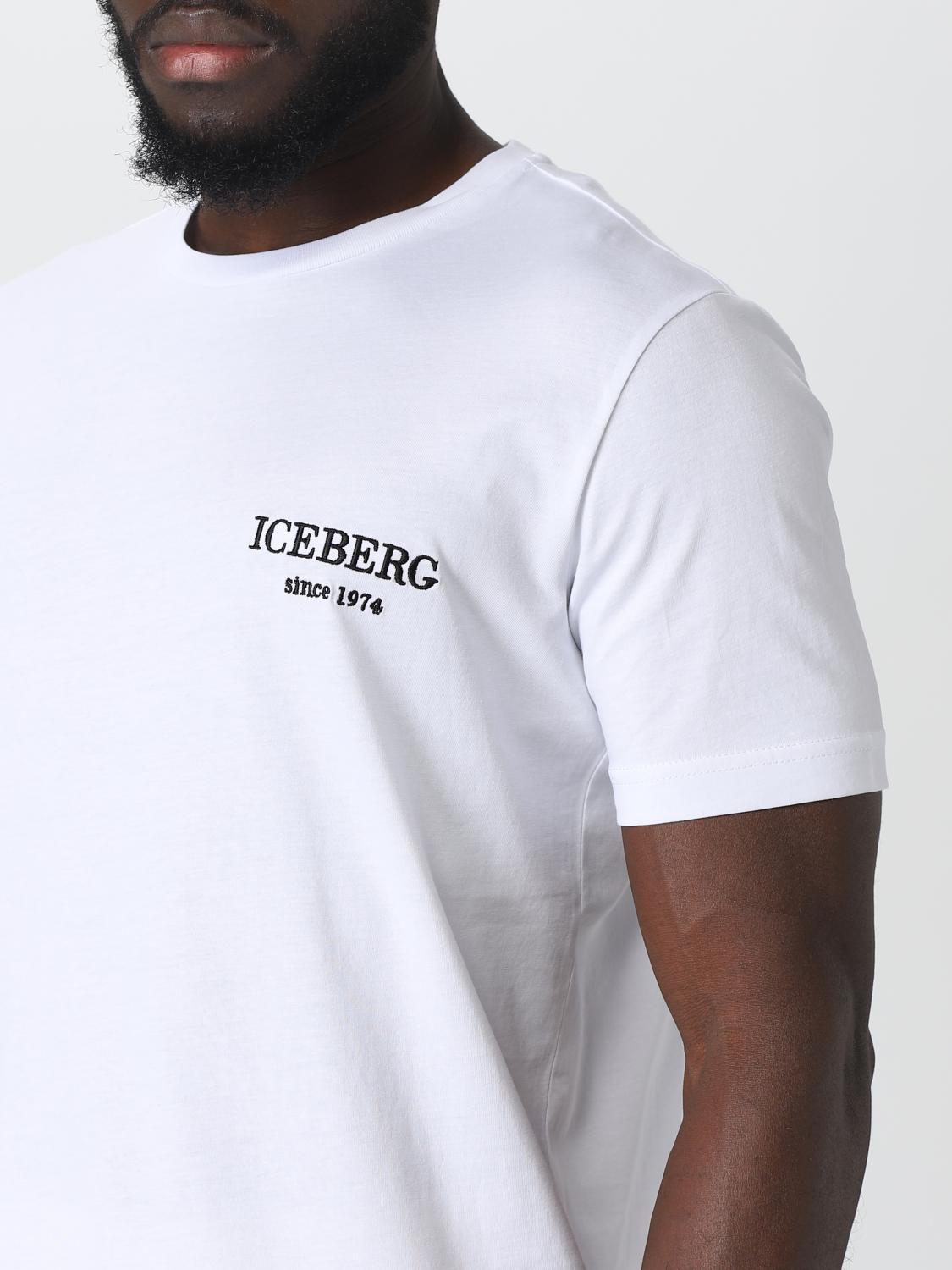 ICEBERG: T-shirt men - White | Iceberg t-shirt F0266301 online at ...
