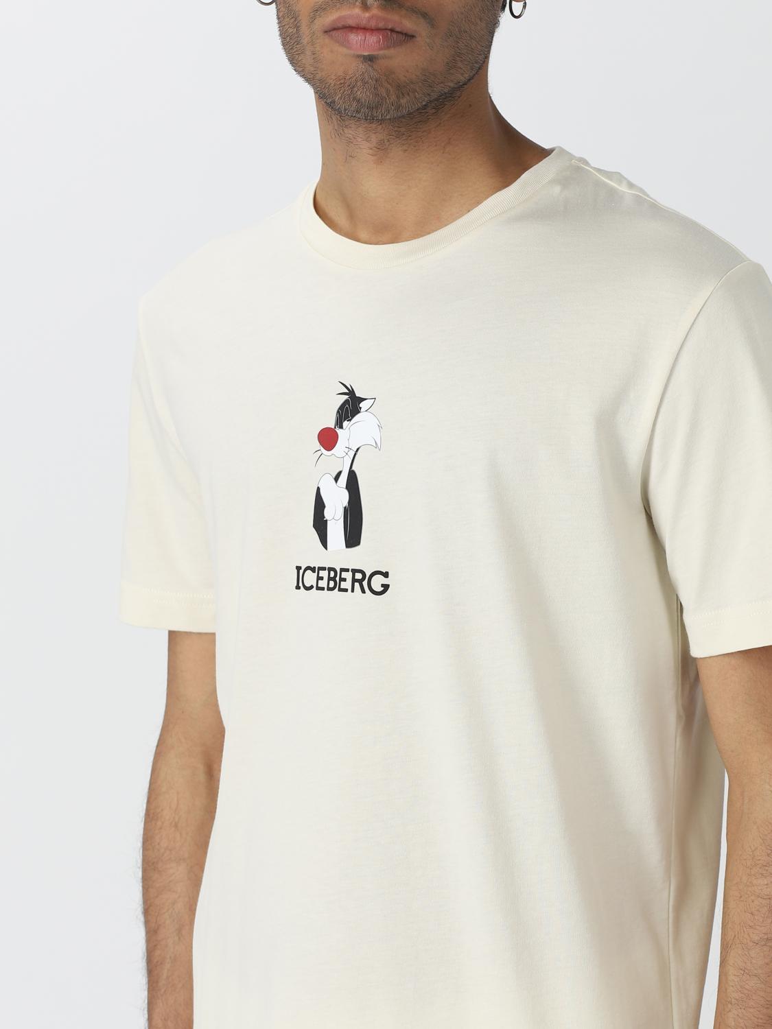 Iceberg T-shirt men - Ecru | F0226301 | GIGLIO.COM