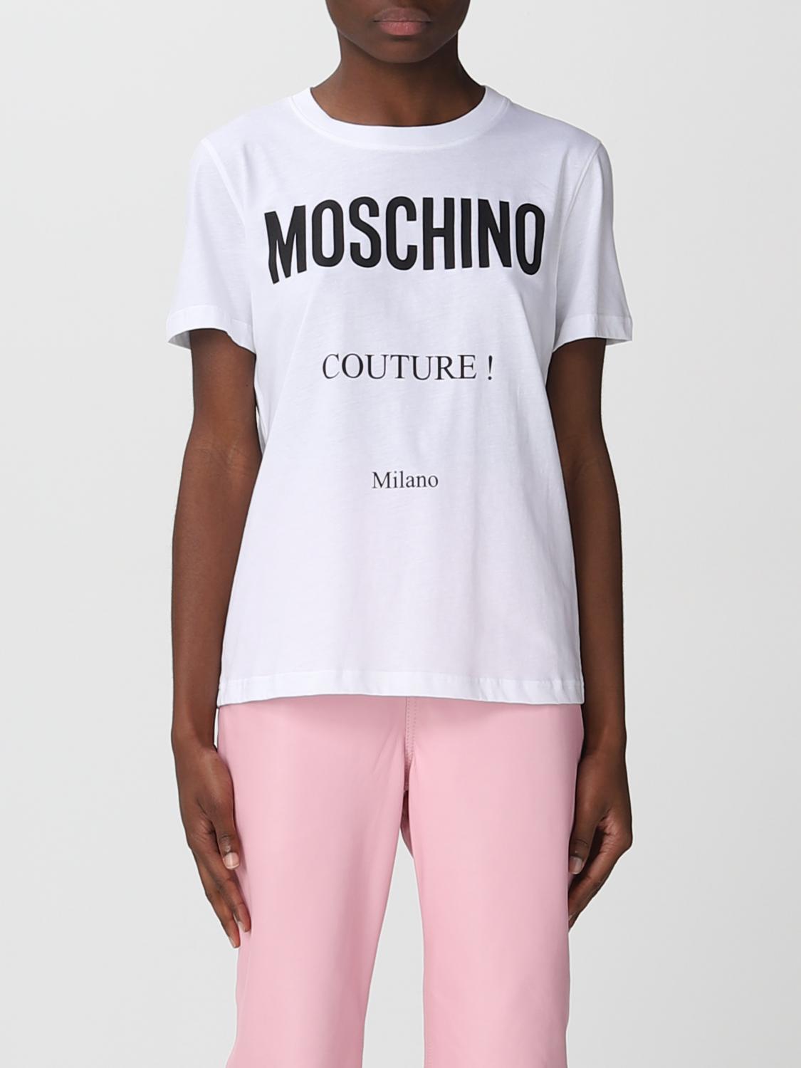 MOSCHINO COUTURE: T-shirt woman - White | Moschino Couture t-shirt 0715541 online at GIGLIO.COM