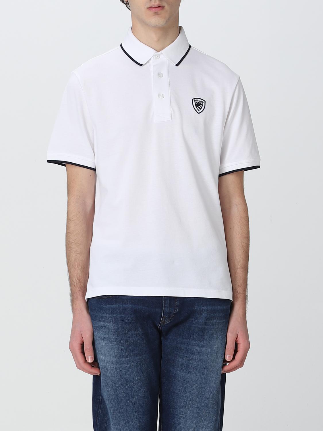 BLAUER: Polo shirt men - White | Blauer polo shirt 23SBLUT02430006542 ...