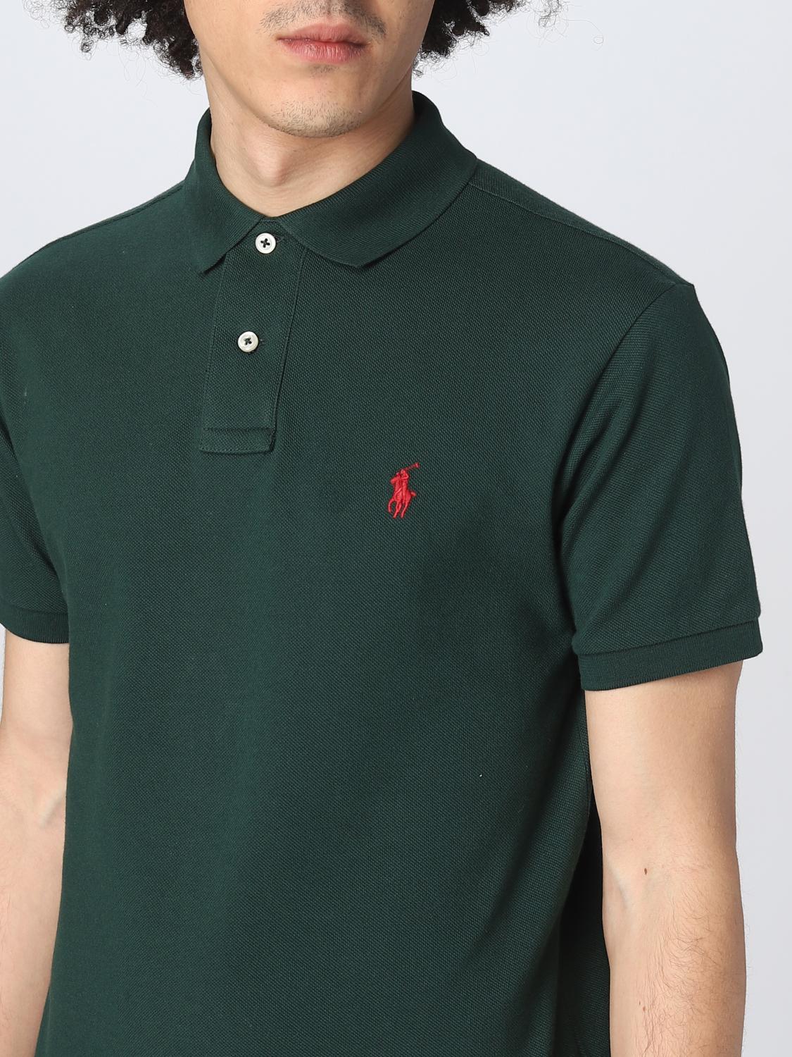 POLO RALPH LAUREN: Polo shirt men - Green | Polo Ralph Lauren polo shirt 710795080 online at ...