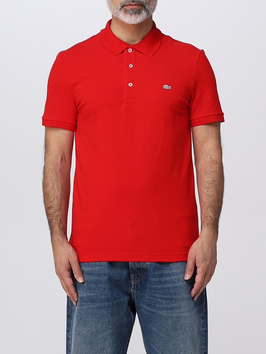 LACOSTE: Polo shirt men - Red | Lacoste polo shirt PH4014 online at ...