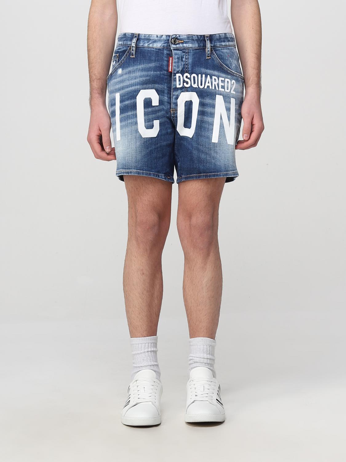 DSQUARED2: shorts in denim - Denim | Dsquared2 shorts S79MU0046S30342 ...