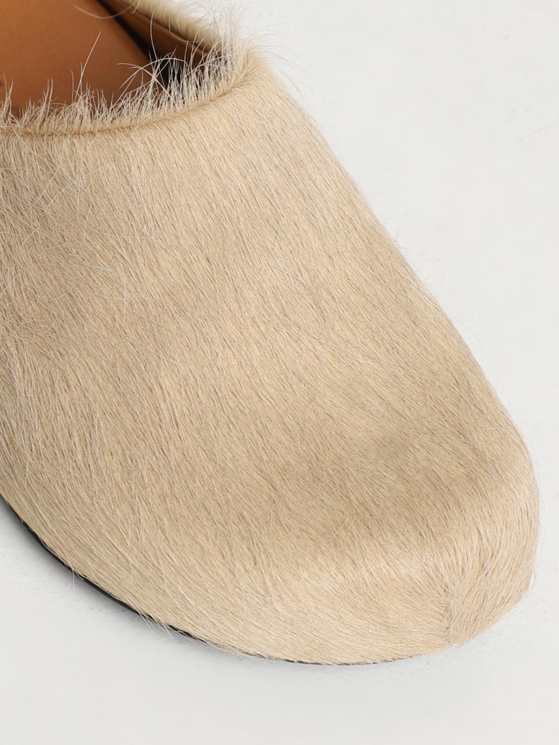 Marni mules in fur - Beige | SBMR000600P4122 | GIGLIO.COM