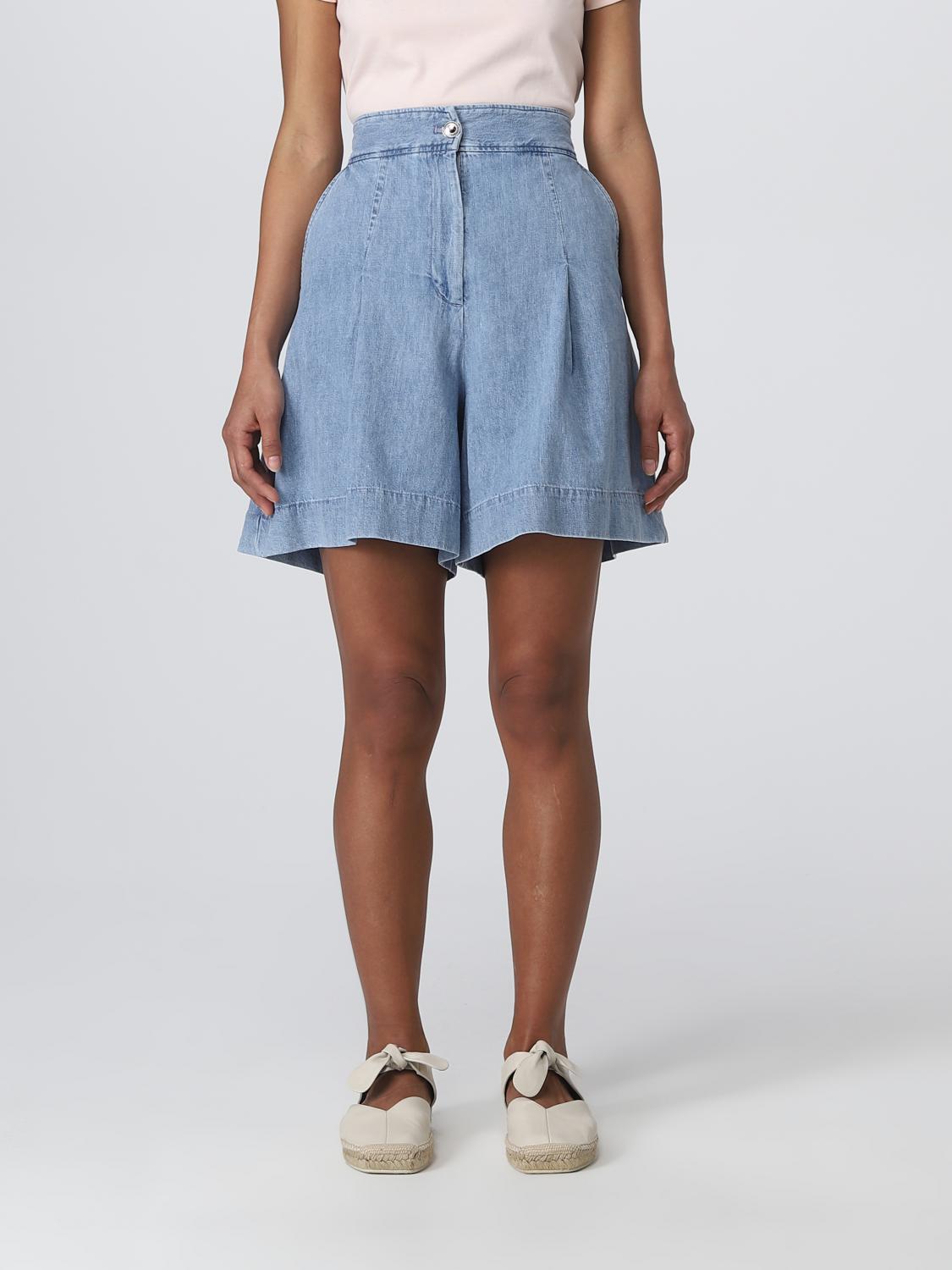 A.P.C.: Short woman - Gnawed Blue | A.P.C. shorts COGDGF10150 online at ...