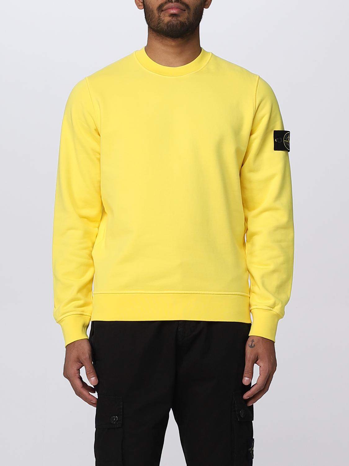 STONE ISLAND: Sweatshirt men - Yellow | Stone Island sweatshirt 101563051 online at GIGLIO.COM