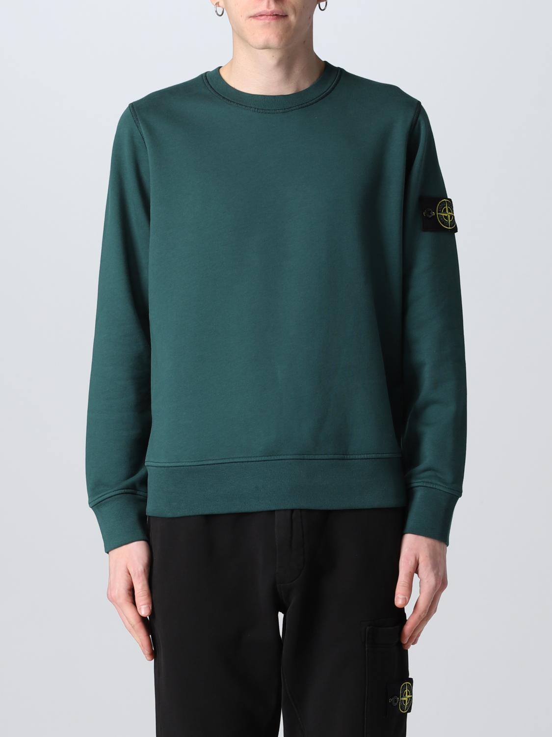 STONE ISLAND: Sweatshirt men - Green | Stone Island sweatshirt 101563051 online at GIGLIO.COM