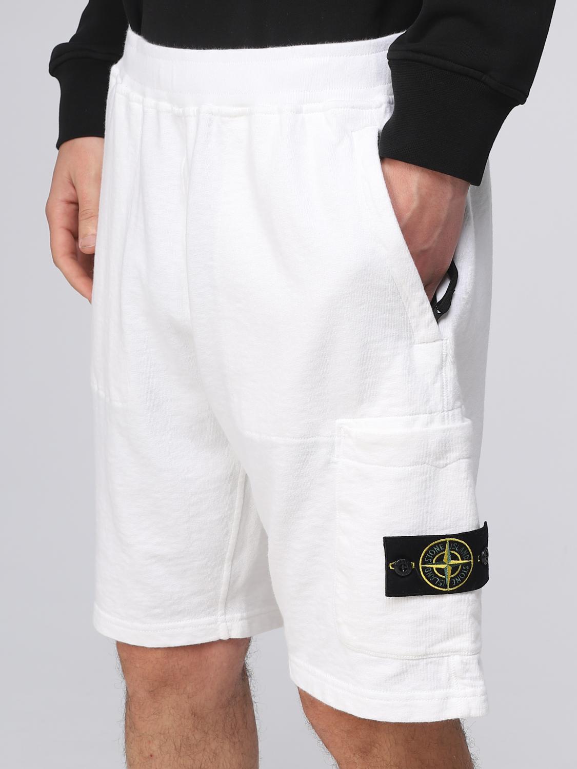 STONE ISLAND: Short men - White | Stone Island shorts 781564060 online ...