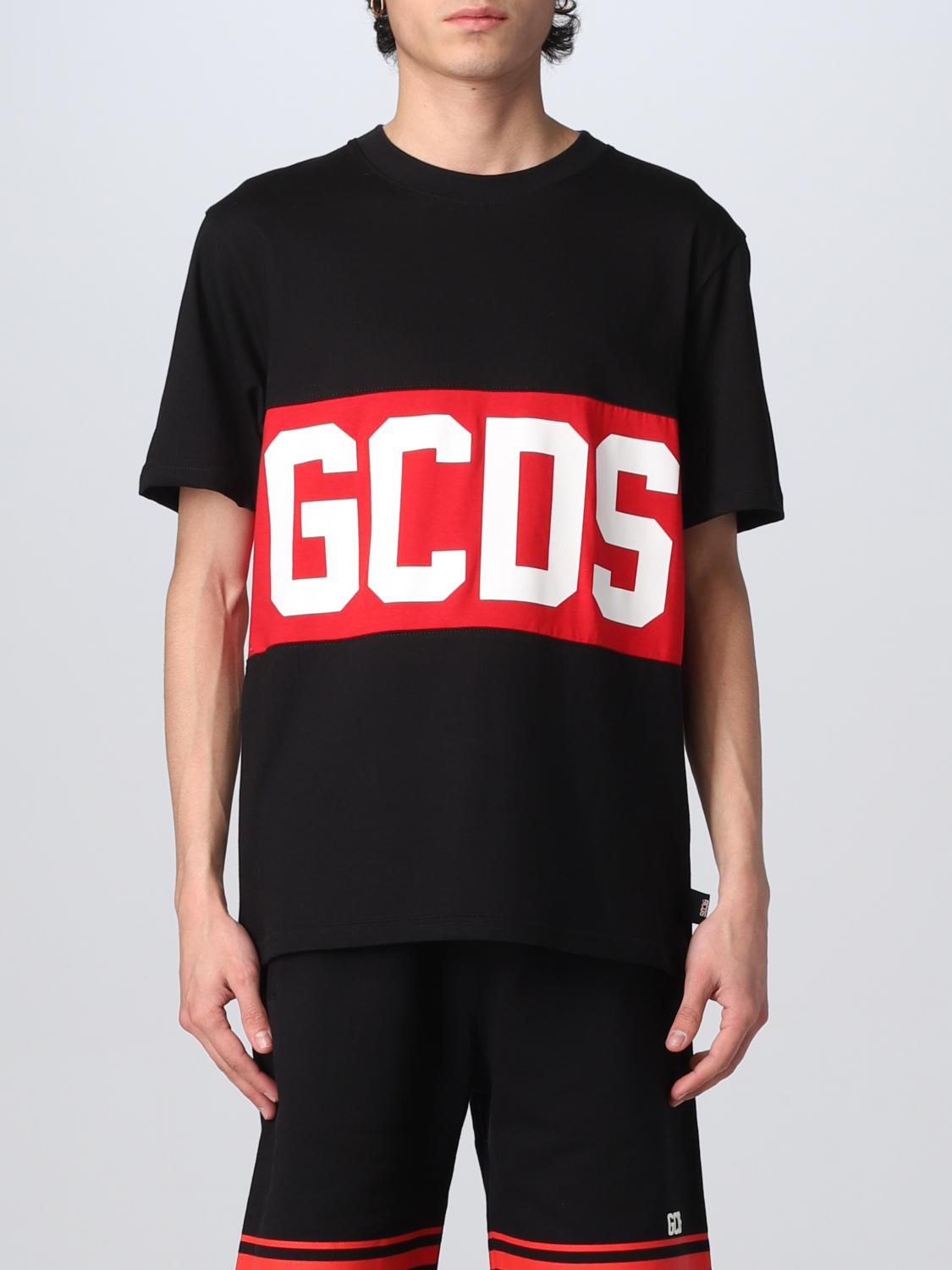 GCDS: T-shirt men - Black | GCDS t-shirt CC94M130146 online at GIGLIO.COM