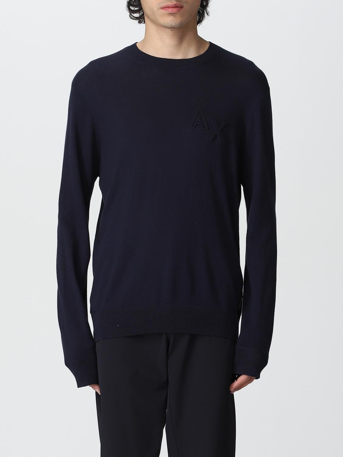 ARMANI EXCHANGE: Sweater men - Blue | Armani Exchange sweater ...